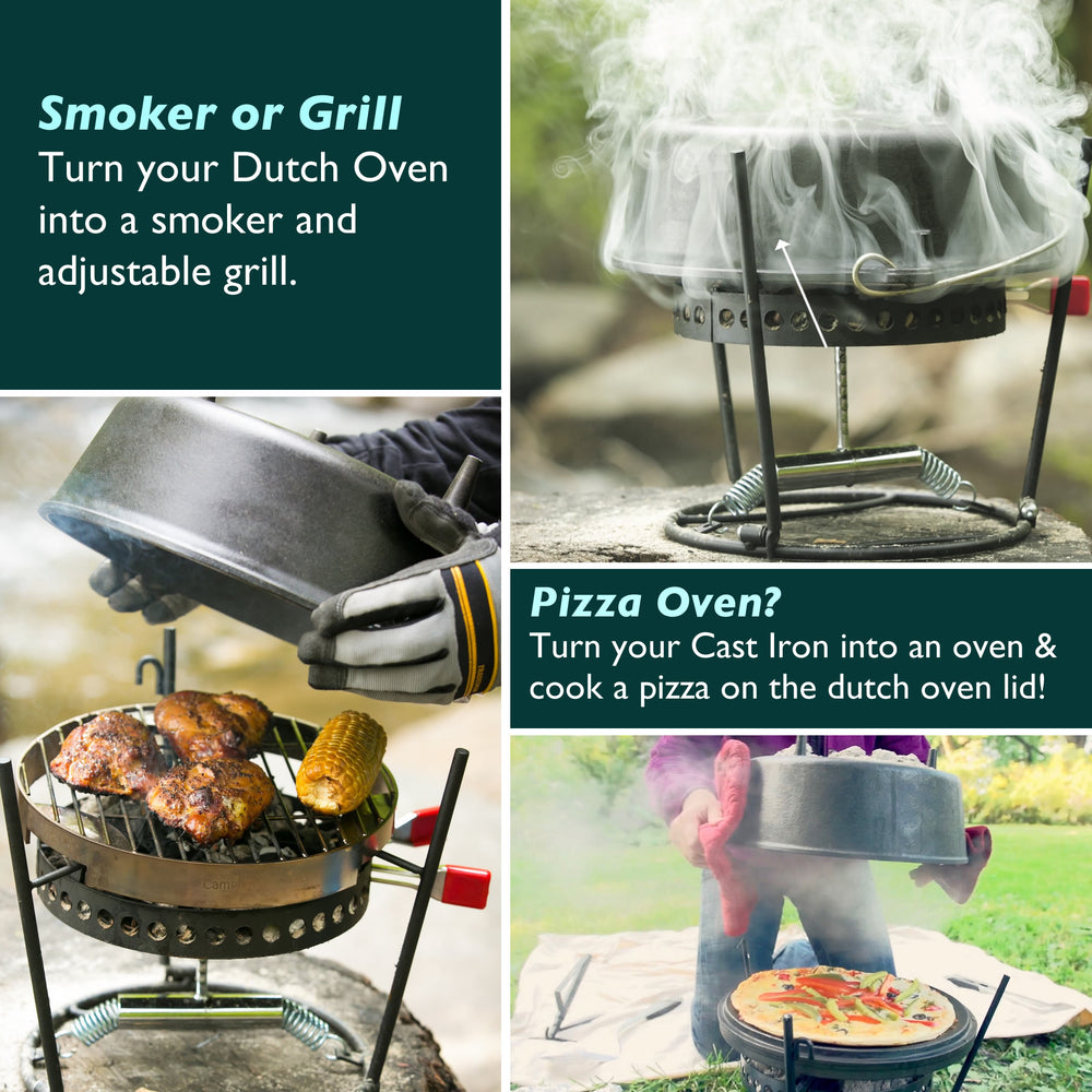 3 Piece Dutch Oven Tools Set With Carry Bag Campmaid